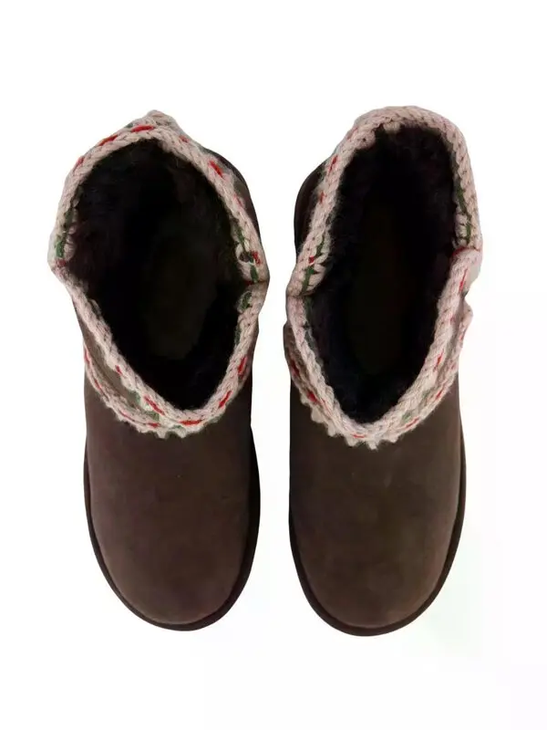 Mou Norfolk Crochet-trim Platform Boots