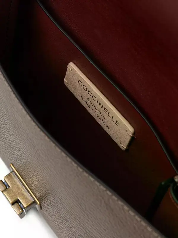 COCCINELLE Mini Arlettis Metallic-effect Leather Shoulder Bag