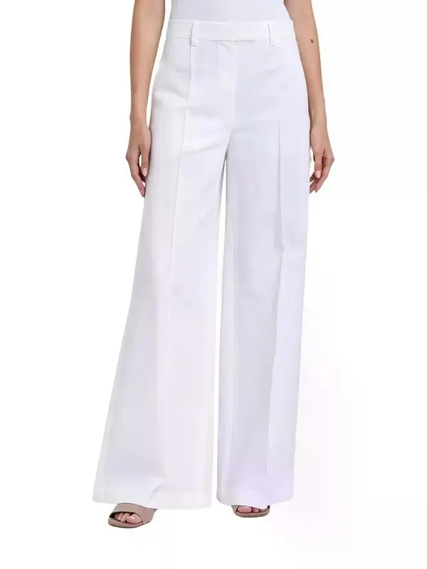 Brunello Cucinelli Pressed-crease Wide-leg Tailored Trousers