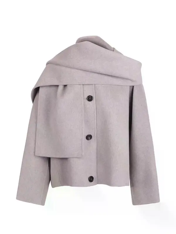 Max Mara Scarf-detail Button-up Jacket