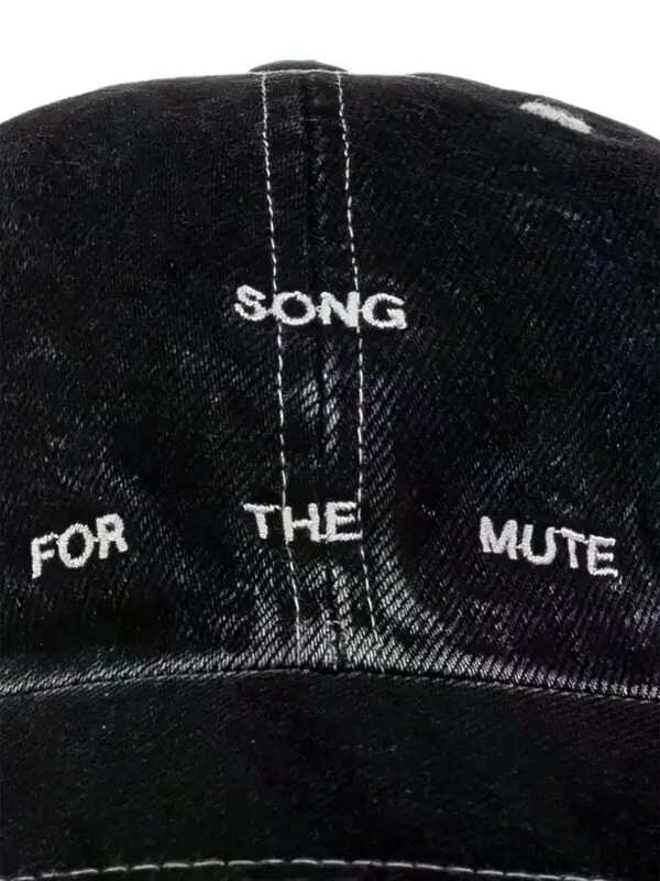 SONG FOR THE MUTE Logo-embroidered Distressed Cap