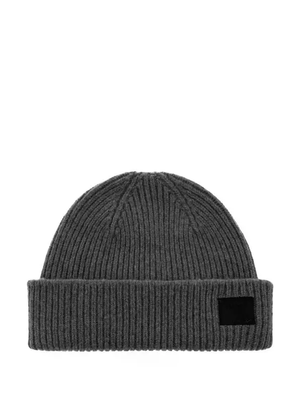 Paul Smith Ribbed-knit Logo-patch Beanie Hat