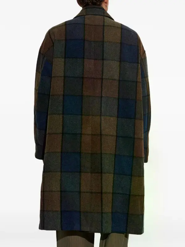 SONG FOR THE MUTE Check Wool Coat