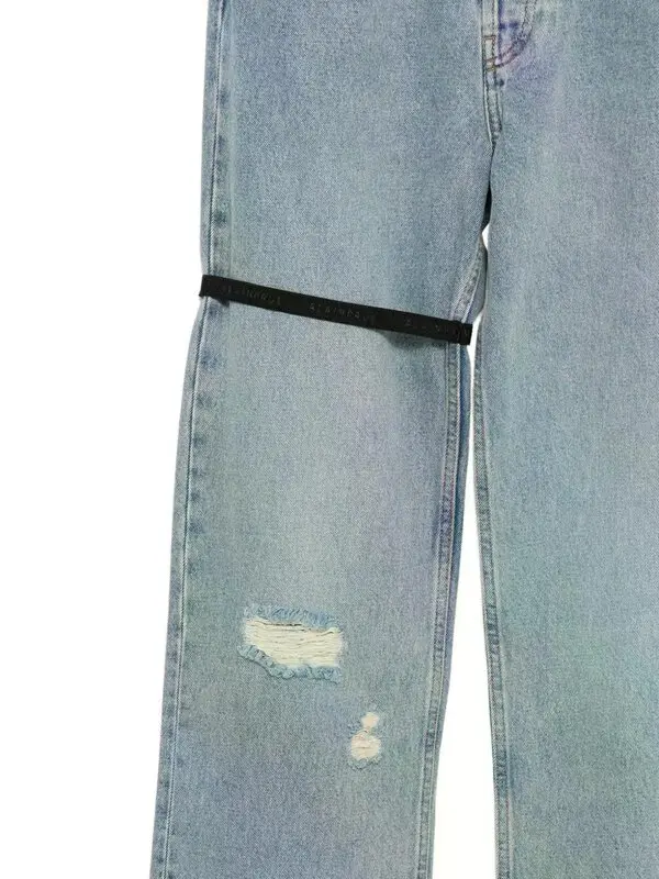 ALAINPAUL Distressed Elasticated-waist Jeans