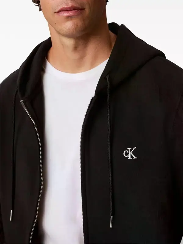 Calvin Klein Logo-print Zip-up Hoodie