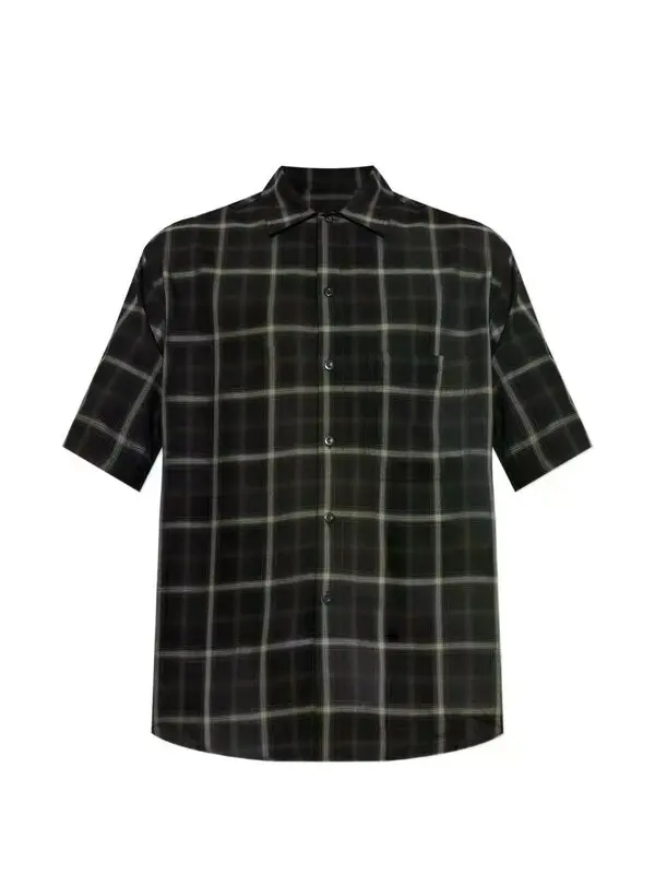 SONG FOR THE MUTE Check-pattern Short-sleeve Shirt