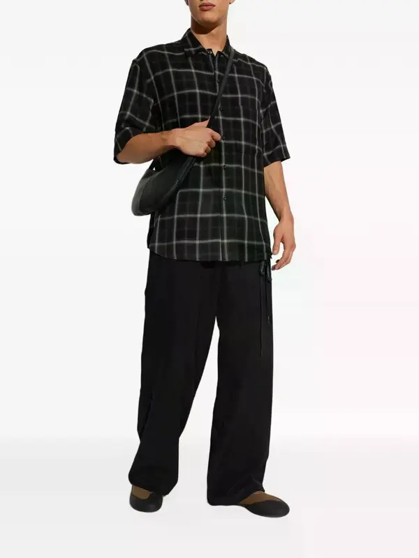 SONG FOR THE MUTE Check-pattern Short-sleeve Shirt