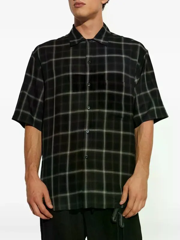 SONG FOR THE MUTE Check-pattern Short-sleeve Shirt