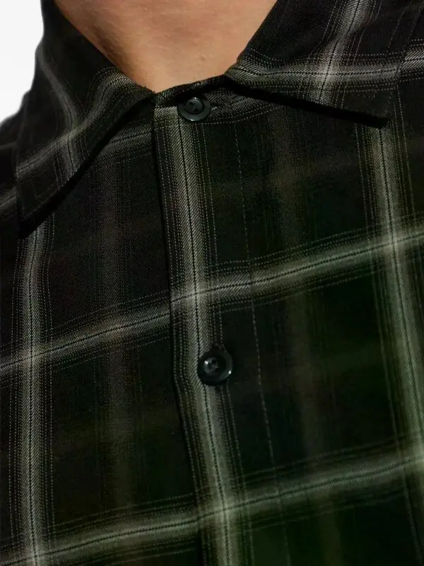 SONG FOR THE MUTE Check-pattern Short-sleeve Shirt