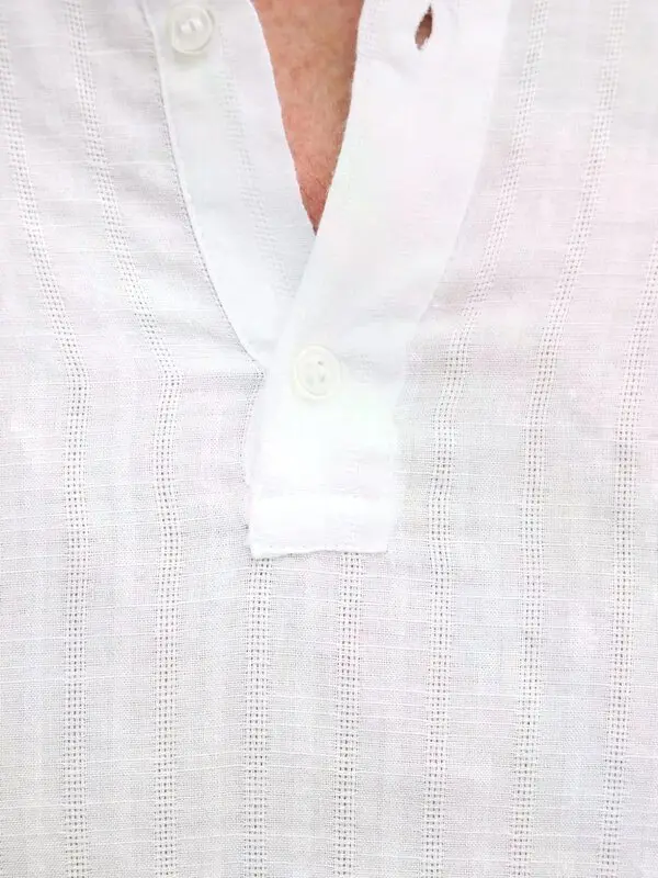 BENETTON Henley Textured Long-sleeve Shirt