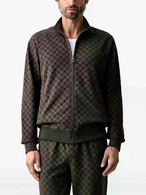 JOOP! Cornflower-pattern Zip-up Sweatershirt