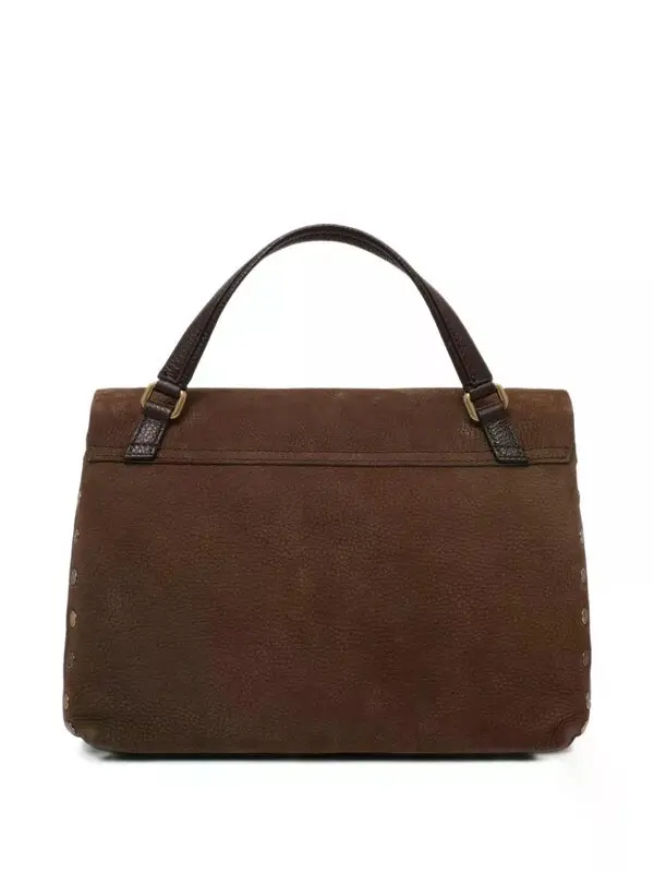 ZANELLATO Postina Stud-embellished Leather Tote Bag - Brown