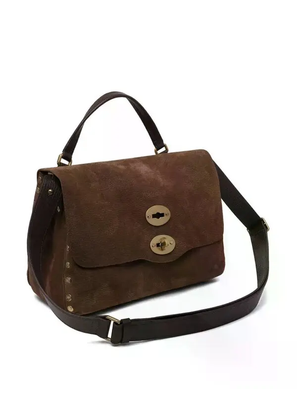 ZANELLATO Postina Stud-embellished Leather Tote Bag - Brown