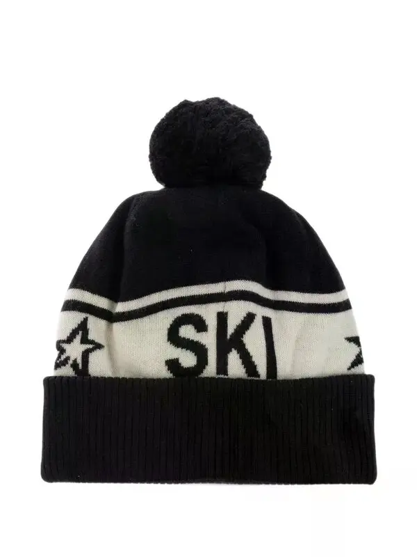 Perfect Moment Logo-intarsia Pompom Beanie Hat