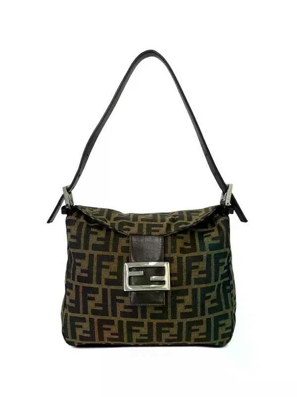 Fendi 1990-2010 Zucca Canvas Shoulder Bag