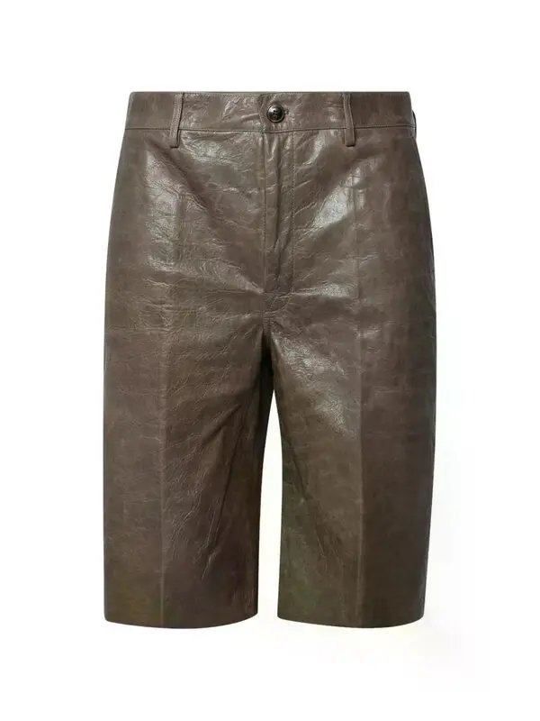 Rick Owens Work Leather Shorts