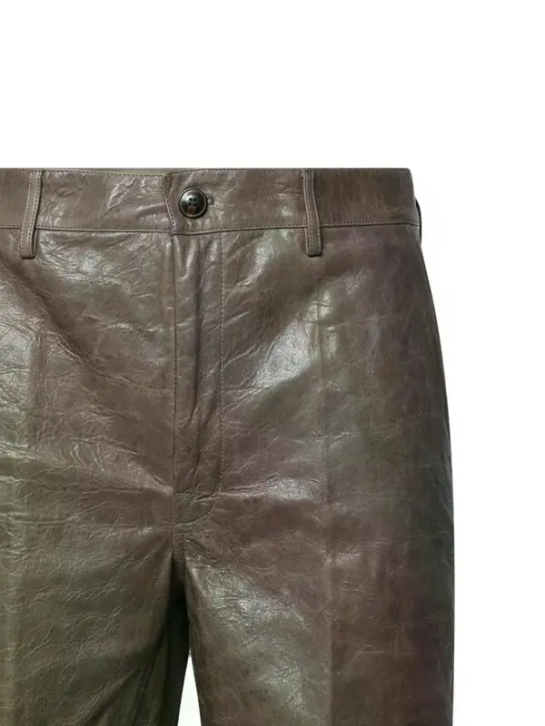 Rick Owens Work Leather Shorts
