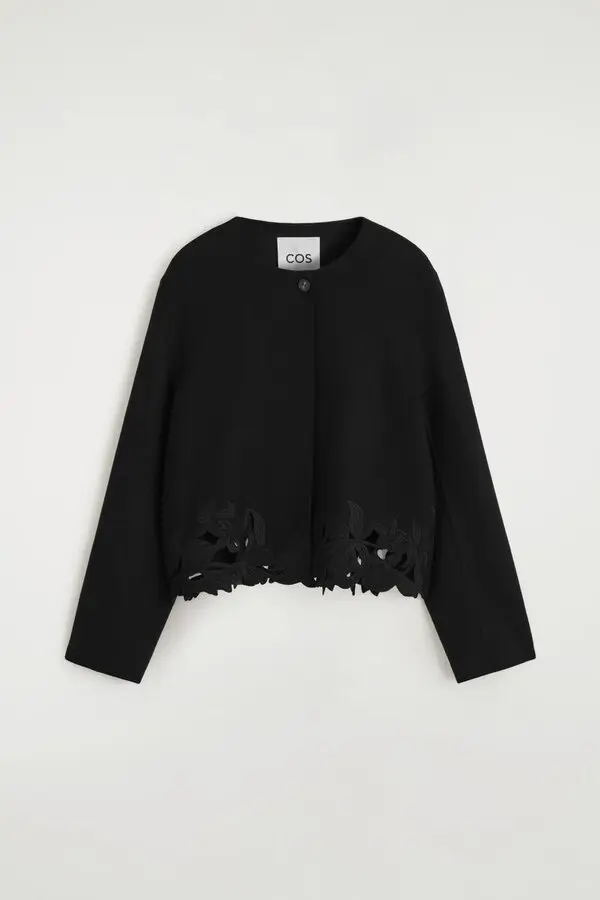 Cos Embroidered Double-faced Wool Jacket
