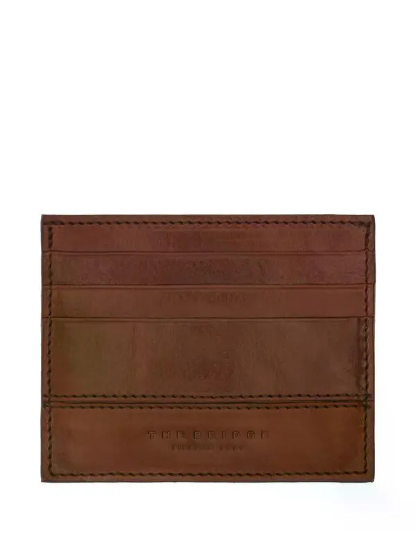 THE BRIDGE Vespucci Logo-debossed Leather Card Holder