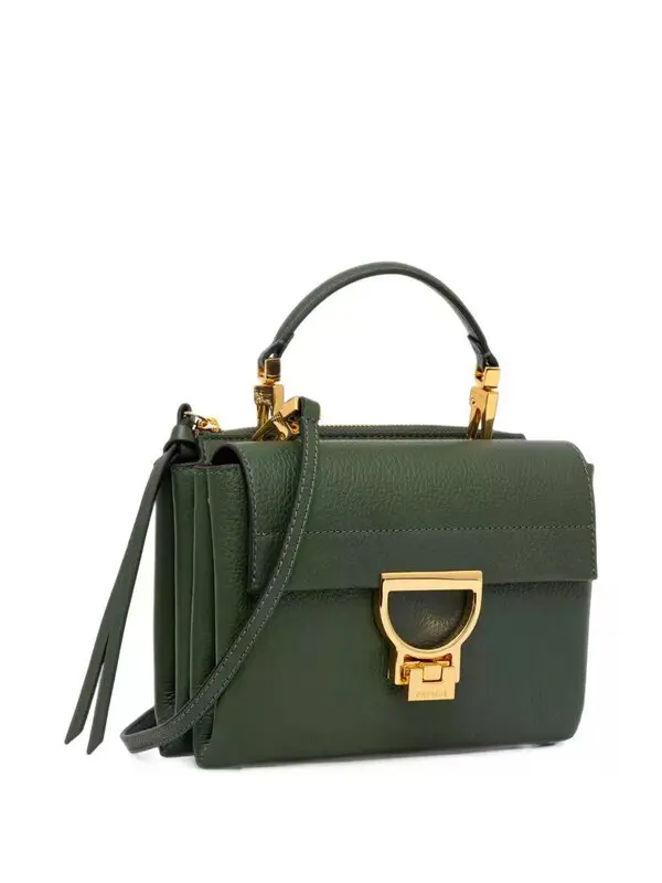 COCCINELLE Small Arlettis Leather Tote Bag - Green