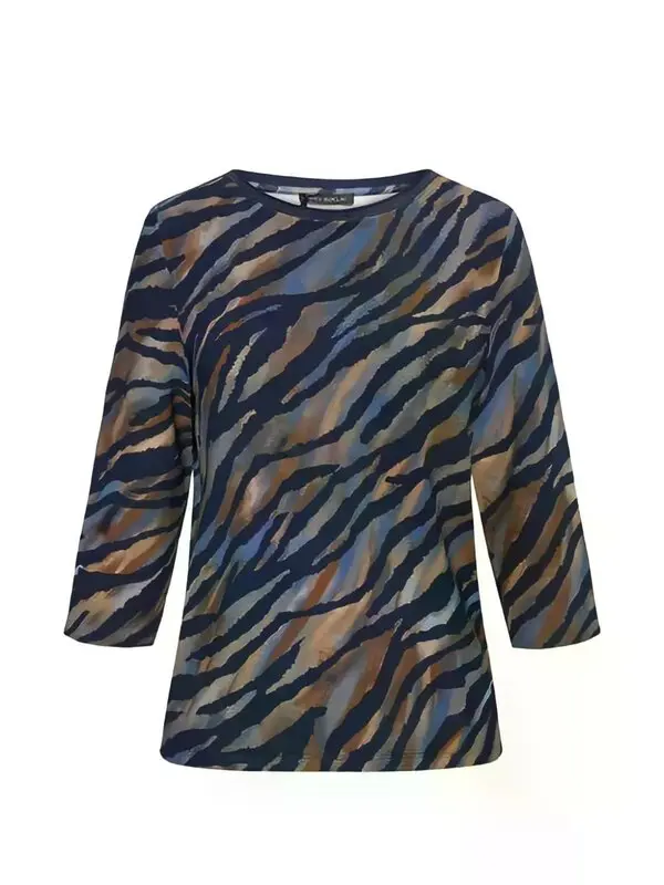 BETTY BARCLAY Tiger-print Sweater - Blue