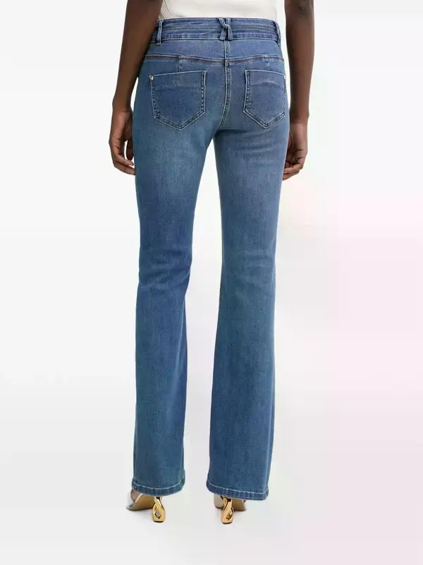 MORGAN Braided-trim Bootcut Jeans