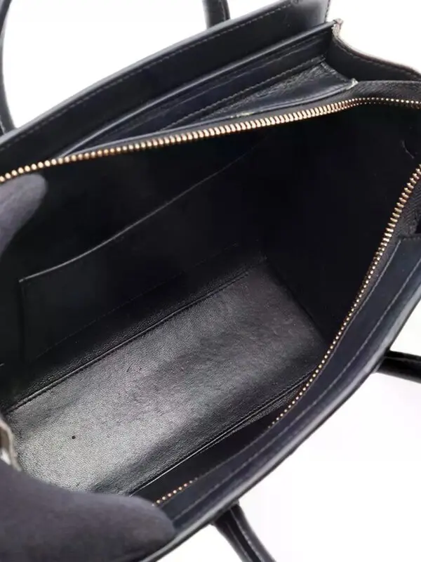 Celine 2010-2026 Nano Tricolor Leather Luggage Tote Satchel