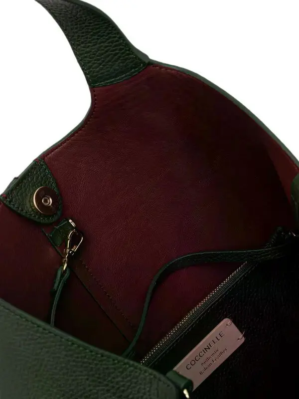 COCCINELLE Large C-easy Grained Leather Shoulder Bag