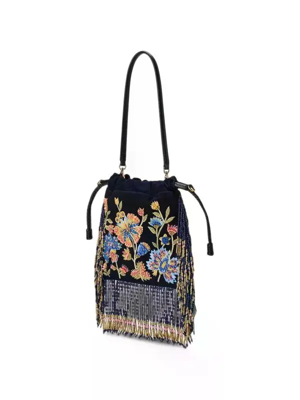 Etro Bead-embellished Fringed Shoulder Bag