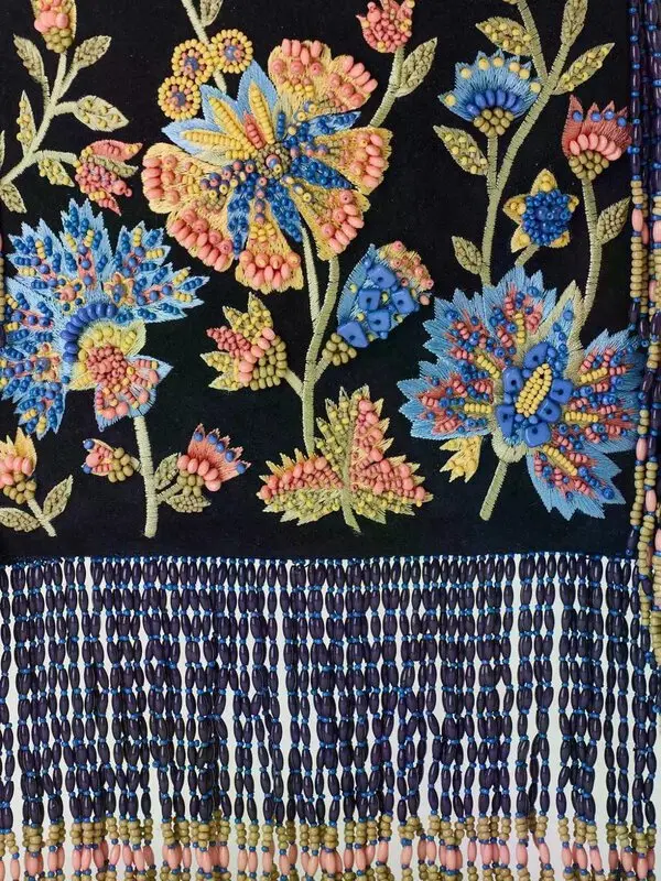 Etro Bead-embellished Fringed Shoulder Bag