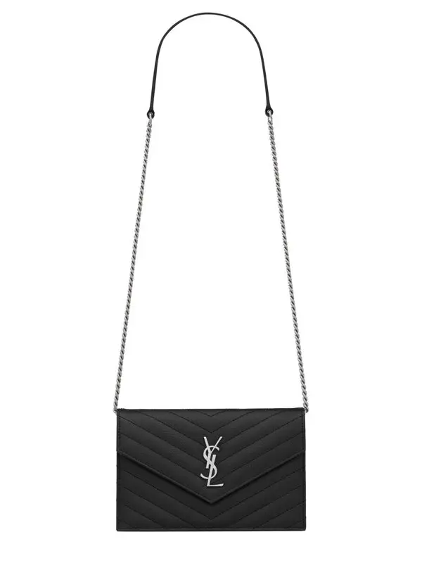 Saint Laurent Portafoglio Con Catena Envelope Cassandre