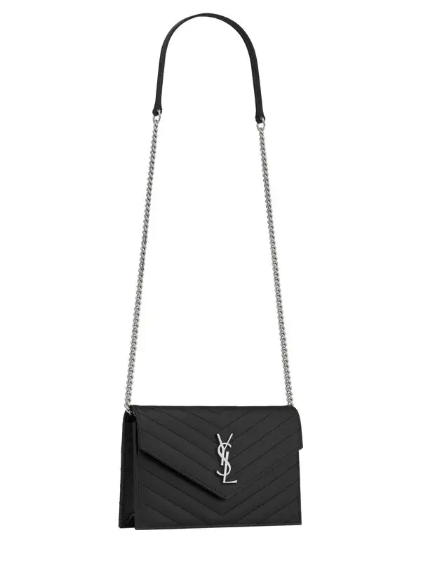 Saint Laurent Portafoglio Con Catena Envelope Cassandre