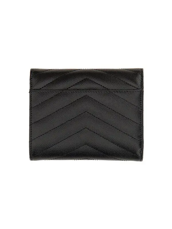 Saint Laurent Portafoglio Tri-fold Cassandre