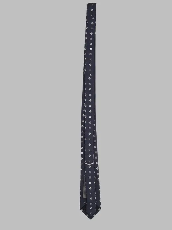 Saint Laurent Cravatta In Jacquard Di Seta - Blue