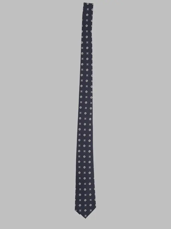 Saint Laurent Cravatta In Jacquard Di Seta - Blue
