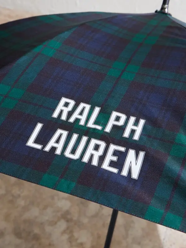 Ralph Lauren Mlb Logo-appliquéd Checked Shell Umbrella