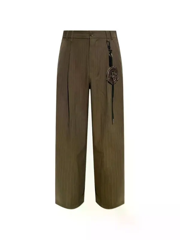 SONG FOR THE MUTE Pinstripe Pleated Trousers