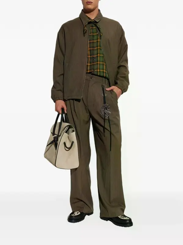 SONG FOR THE MUTE Pinstripe Pleated Trousers