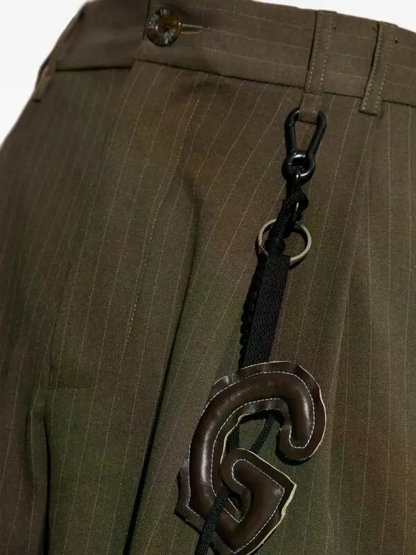 SONG FOR THE MUTE Pinstripe Pleated Trousers