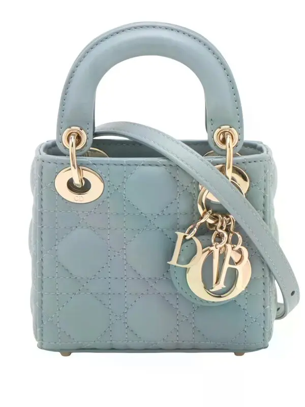 Dior 2015-2026 Mini Lambskin Cannage Lady Satchel