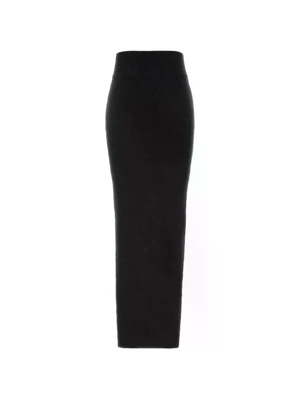 Rick Owens Ribbed-knit Slit Maxi Skirt