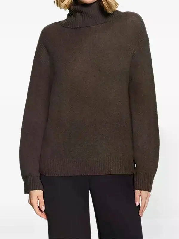 BETTY BARCLAY High-neck Cashmere Sweater - Brown