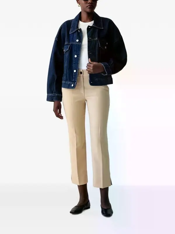 JOOP! Pressed-crease Cropped Trousers - Neutrals