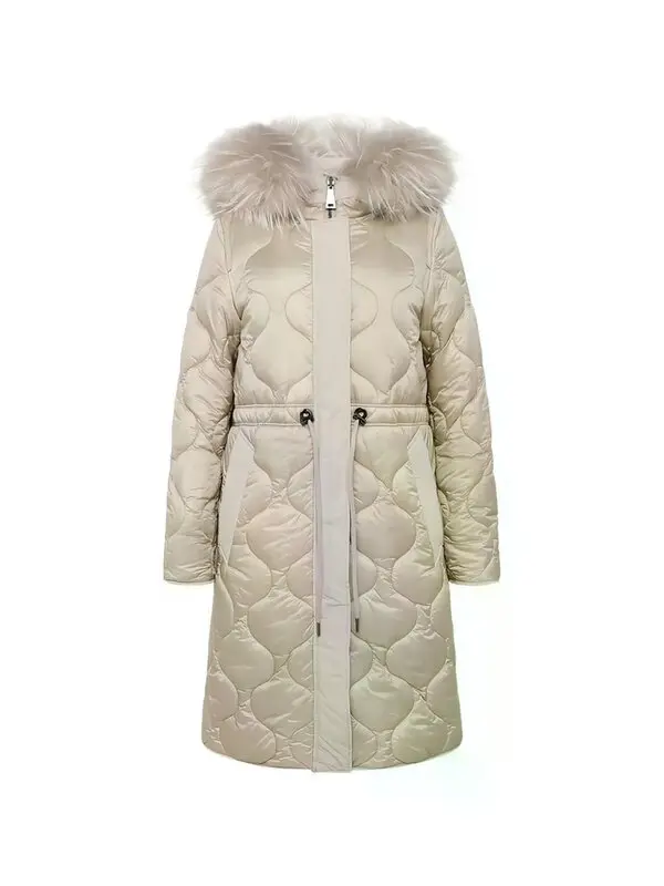 BETTY BARCLAY Quilted Faux-fur Trim Coat