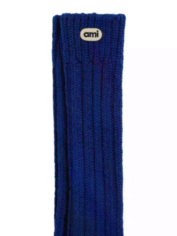 AMI Paris Wool Socks With Patch