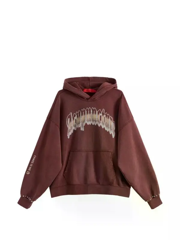ACUPUNCTURE 1993 Graphic-print Hoodie - Brown