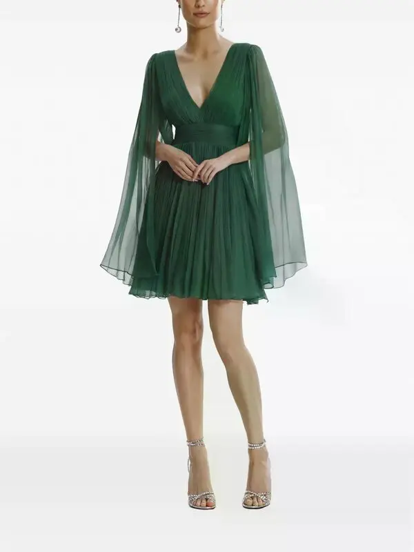 FRAMBOISE Palmer Cape-sleeve Mini Dress