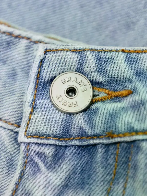 BRAM’S FRUIT Distressed Wide-leg Jeans