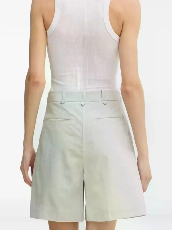 BENETTON Check-pattern Pleated Shorts