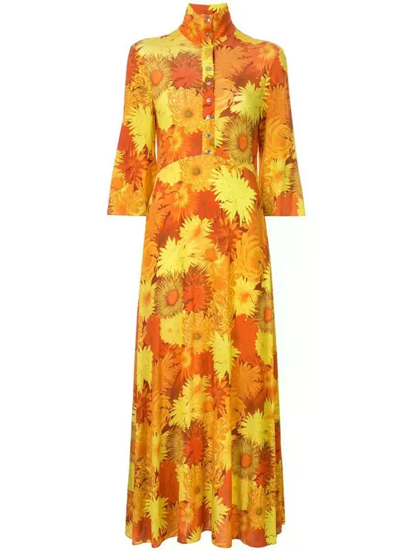ELLERY Soirée Floral Print Skirt - Yellow